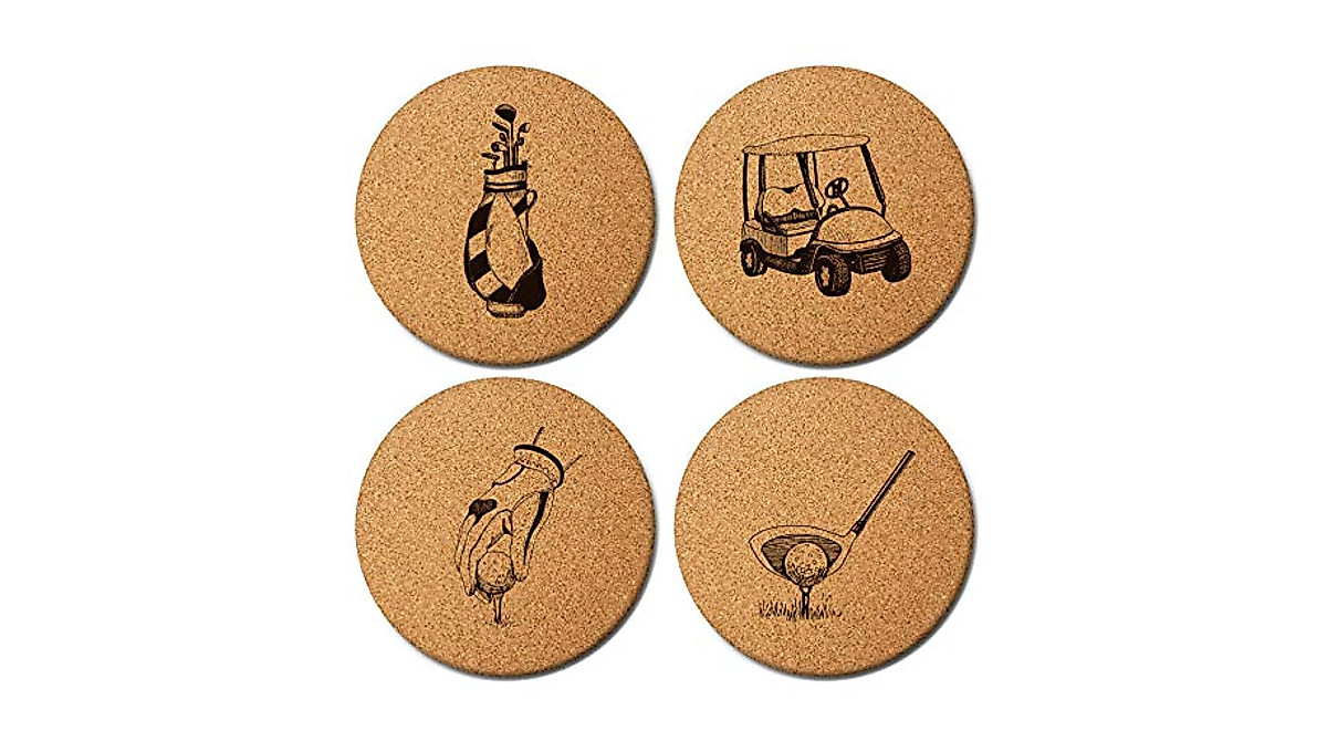 Unique Golf Coasters Set: Eco-Friendly Gifts for Golfers
