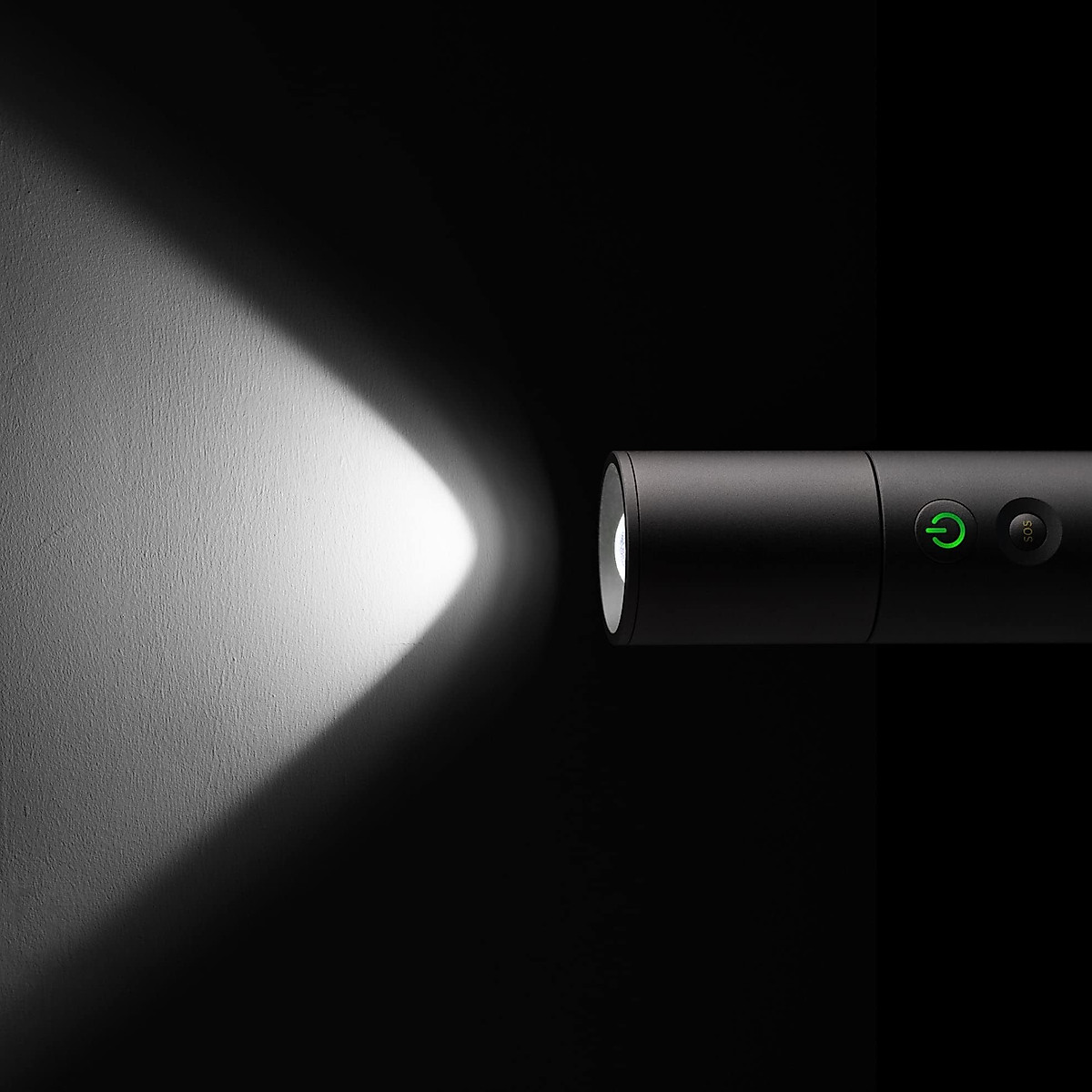HOTO Flashlight Lite, Zoomable, LED, USB-C Rechargeable, 1000 Lumens, 5 Modes (SOS & Strobe), Tactical & Portable Handheld Flash Light for Camping, Emergencies, Home Use, etc