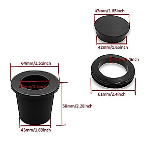 QRWT Silicone Patio Table Umbrella Cone Wedge Umbrella Hole Ring Plug and Cap Set for 2 to 2.5 Inch Yard Garden Patio Table Hole and 1.5 Inch Umbrella Pole Adapter Accessories