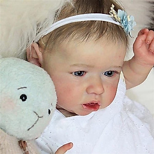 LZZTU Reborn 22 Inch Realistic Reborn Toddler Doll Girls Cute Smiling Newborn Baby Dolls Best Gift for Birthday