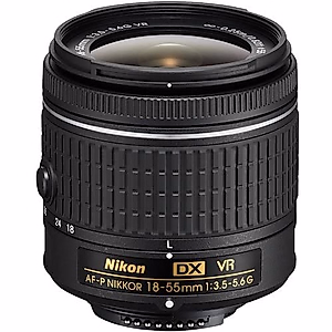 Nikon D3500 DSLR Camera with AF-P DX NIKKOR 18-55mm f/3.5-5.6G VR Lens + 2 Piece 32GB Memory, Filters, and Professional Photo Accessories (Renewed)