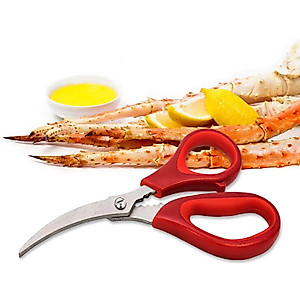 Kitchen Seafood Scissors for Crab Legs, 4 Pack Crab Leg Scissors Lobster Shell Cracker, Lobster Shrimp Crayfish Crawfish Scissors Fish Scissors, Seafood Crab Legs Crackers and Tools