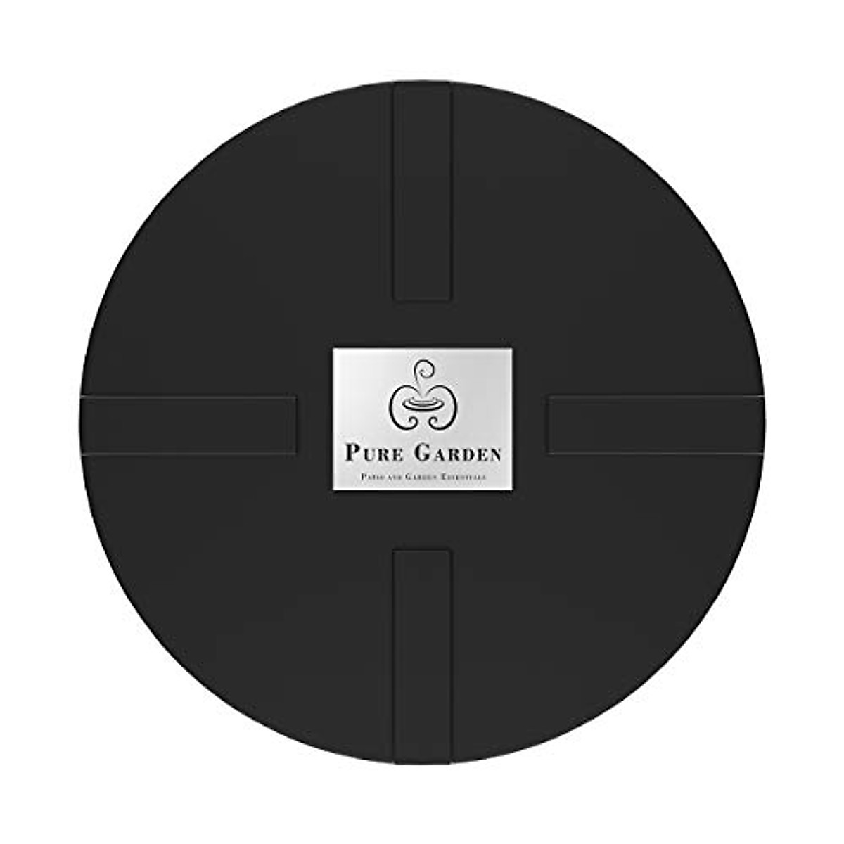 Pure Garden 50-LG1210 Outdoor Umbrella Base – Heavy-Duty Resin and Cement 34LB Weighted Patio Shade Stand for Deck, Backyard, or Poolside Use (Bronze), 1.5"-1.8"