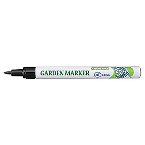 LINE42 Garden Markers for Outdoor Use, 0.8 mm Medium Point, Black - Fade Resistant Ink, Waterproof, Xylene Free, No Smudging, Dries Quick, Alcohol Based Garden Marker Pen, Use On Almost Any Surface