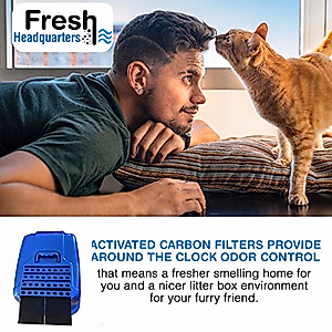 FRESH HEADQUARTERS Replacement Activated Charcoal Filters Compatible with Van Ness Cat Litter Box 6 Pack Bulk Carbon Odor Eliminator