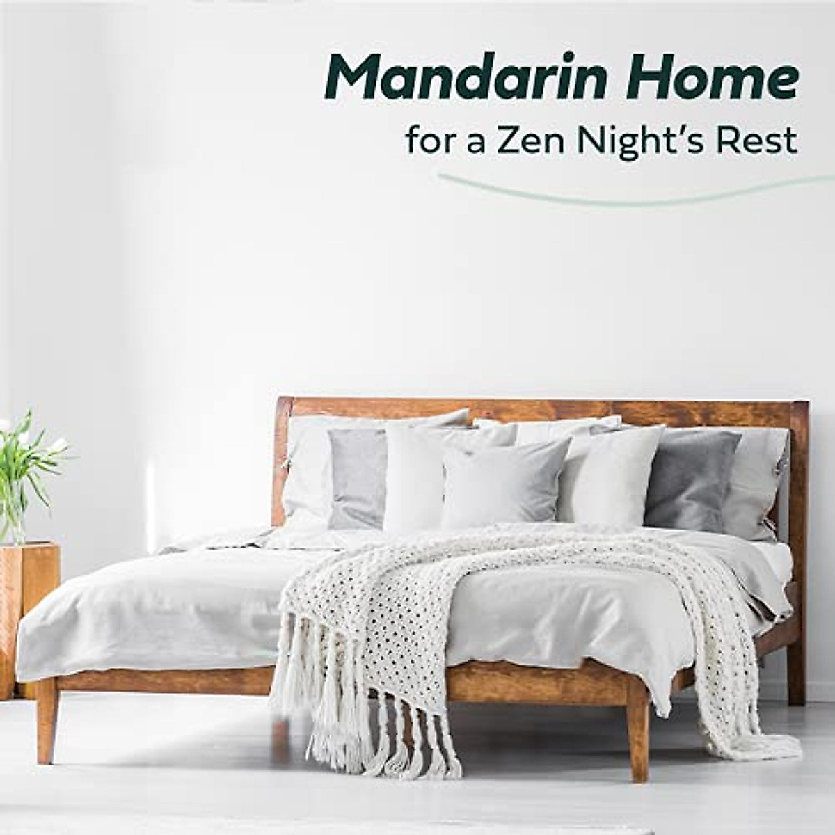 Mandarin Home Collection Ultra Soft Rayon Derived from Bamboo Plush Mattress Topper - Premium Mattress Pad - King