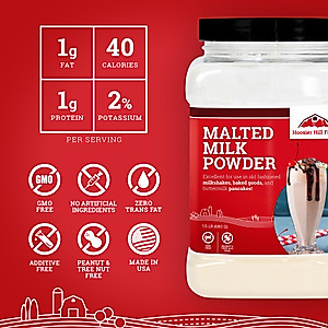 Hoosier Hill Farm Old-Fashioned Malted Milk Powder, 1.5LB (Pack of 1)