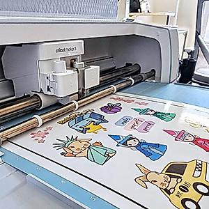 Printable Vinyl - Sticker Paper for Inkjet Printer (20 Sheets, 8.5" x 11", Anti Jam) - Glossy Printable Sticker Paper - Inkjet Printable Waterproof Sticker Paper - Make Labels and Decal