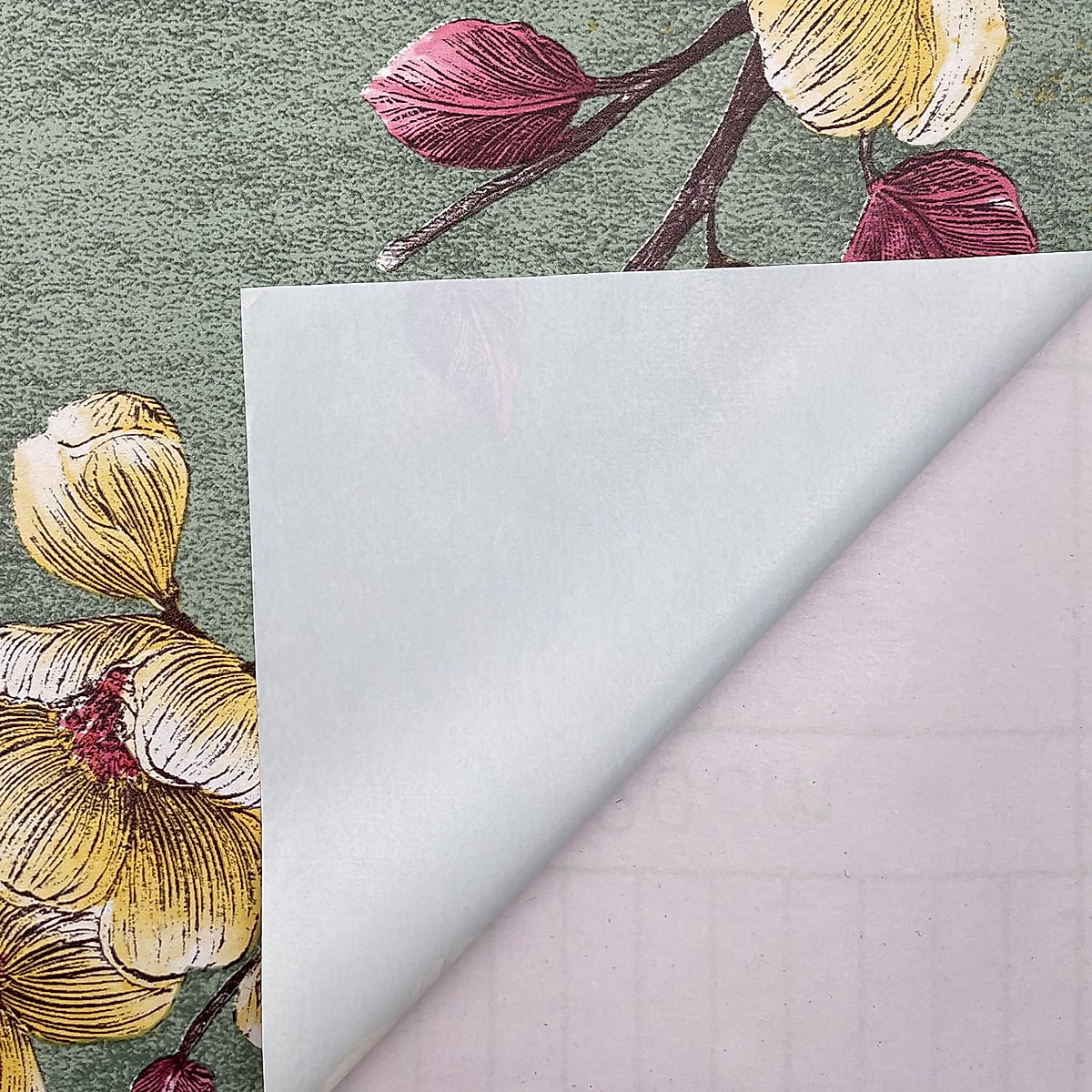 Yifasy Shelf Liner for Kitchen Cabinets Closet Water Resistant Easy Clean Self Adhesive Refresh Furniture Surface 118x18 Inch Beige Plum Floral