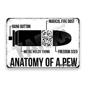 Tarika Anatomy of A Pew 8X12 Inch Vintage Look Iron Decoration Art Sign for Home Kitchen Bathroom Farm Garden Garage Inspirational Quotes Wall Decor