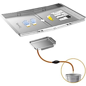 qenlicyo Grill Grease Tray Replacement Parts for Dyna Glo, Nexgrill, Expert, Kenmore, BHG and More, Unlimited Tray Capacity Universal Grill Drip Pan Replacement for Gas Grill 4/5 Burner (24"-30")