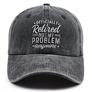 Nxizivmk Retirement Gifts for Women Men, Retirement Party Decorations Hats, Funny Officially Retired Birthday Hat, Adjustable Cotton Old Man Baseball Cap for Grandparent Coworker Friend Nurse Teacher