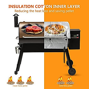 Hisencn Grill Thermal Insulation Blanket for Traeger Pro 575, Pro 22 Series, Pro 20 Traeger BAC344 and Lil' Tex Elite Insulated Blanket, Wood Pellet BBQ Smoker Blanket Save Heat for Winter Cooking