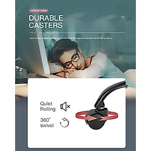 Office Chair Desk Chair Computer Chair with Lumbar Support Ergonomic Mid Back Mesh Adjustable Height Swivel Chair Armless Modern Task Executive Chair for Women Men Adult, Red