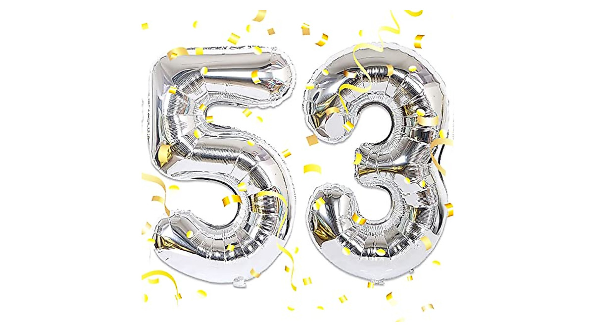 Giant Silver 35 Number Balloon - 40 Inch Party Decor