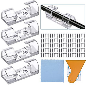 100pcs Adhesive Cable Clips, Multipurpose Cord Holder, Wire Clips, Car Cable Organizer, Cable Wire Management, Cable Holder for Car, Office and Home