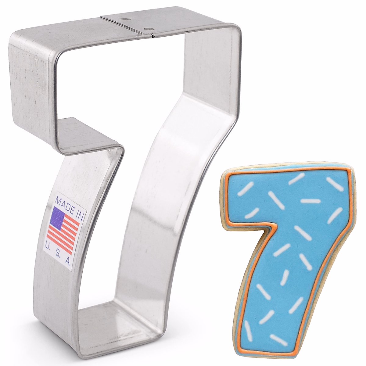 Number Seven/ #7 Cookie Cutter, 3.25" Made in USA by Ann Clark