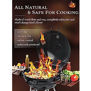 Nvkrvks Fire Starter, Easy-Burning Fire Starter Squares for Wood Stoves, Campfires, Grill Pit and Fireplace, Natural & Waterproof BBQ Fire Starters, 64 Mini Square