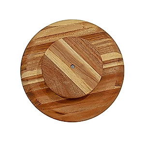 PuPu Platter Mini Hibachi Grill Platter Set - 5 Compartment Bowl Tray 12.6" Diameter With Rotating Lazy Susan - Quality Cast Iron Grill, 3.5" x 3.5" X 4.8", Indoor Mini Smores Maker