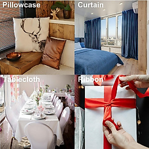 MLMW Christmas Champagne Satin Fabric 3 Yards 60" Wide Silky Charmeuse Satin Fabric by The Yard Continuous Fabric for Halloween Wedding Dress, Thanksgiving Party Decorations, Sewing, Backdrop