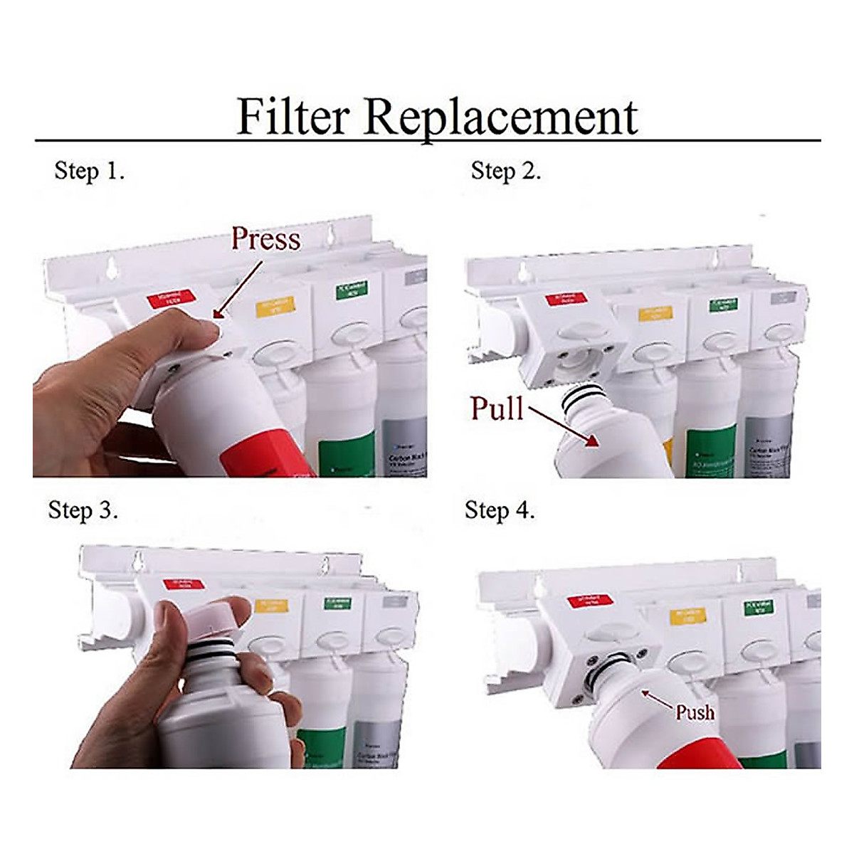 Watts Premier RO Pure Reverse Osmosis Water Filtration System Replacement Filter Kit (4 Pack) | Watts Premier RO Pure Plus Reverse Osmosis Water Filter Replacement Kit (2 Count)