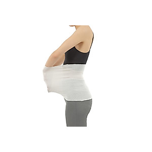 DuringVillage Belly Warmer Haramaki Thermal Underwear Top Cotton & Silk for Women Made in Japan (White,Medium)