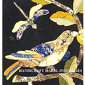 Wall Panel Modern Bird & Butterflies Design Black Marble Inlay Home Decor Furniture Gift Wall Decor Living Room Patio, Piece of Convesation