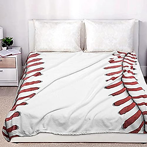KING DARE Baseball Blanket for Boys Adults, Baseball Gifts for Boys 6 7 8 9 10 11 12 Years Old Baseball Lovers, Kids Toddlers Teens Sport Baseball Print Throw Blanket - Baseball 50x60 Inch