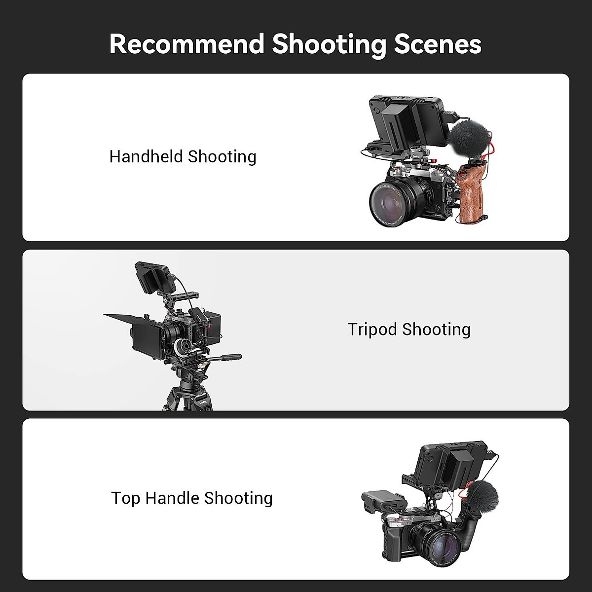 SmallRig X-T5 Camera Full Cage for FUJIFILM, Aluminum Alloy Camera Rig for Fujifilm XT5 with Shutter Button, Built-in QD Port, NATO Rails and Quick Release Plate for Arca - 4135