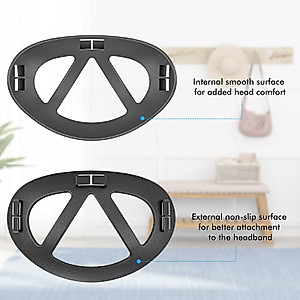 Head Back Padding for Oculus Quest 2, Gravity Pressure Balance Cushion Comfortable Soft TPU Pad for VR Head Strap, Non-Slip Head Protector VR Accessories