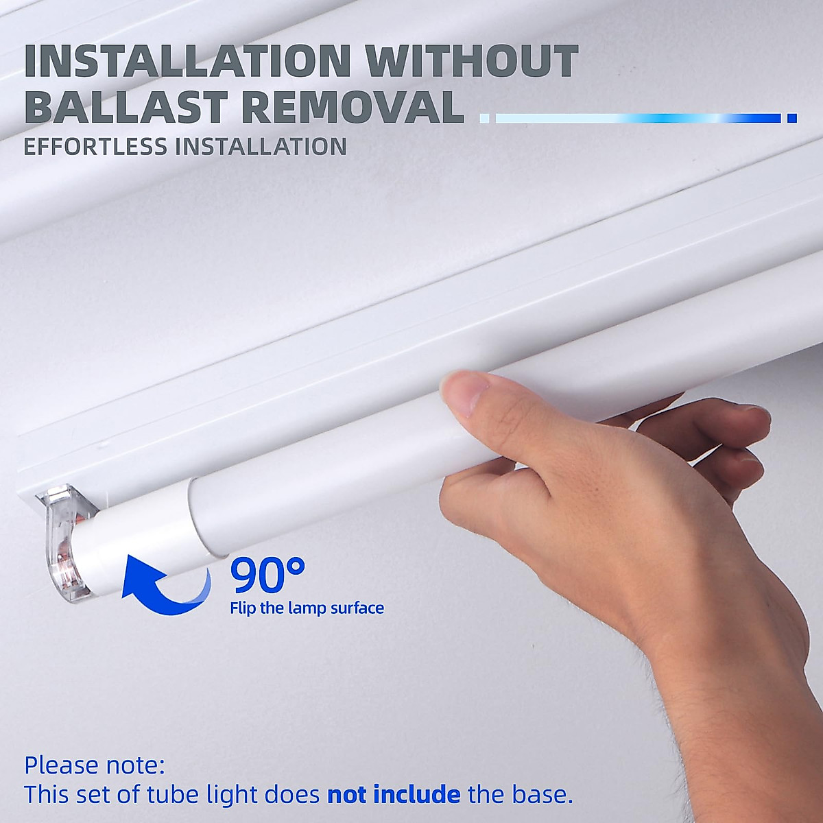 Barrina T8 Led Bulbs 4 Foot, Led Bulbs 4FT 5000K, Plug & Play or Ballast Bypass, Fluorescent Replacement, 18W 2300LM, Single-End & Dual-End, 16 Packs