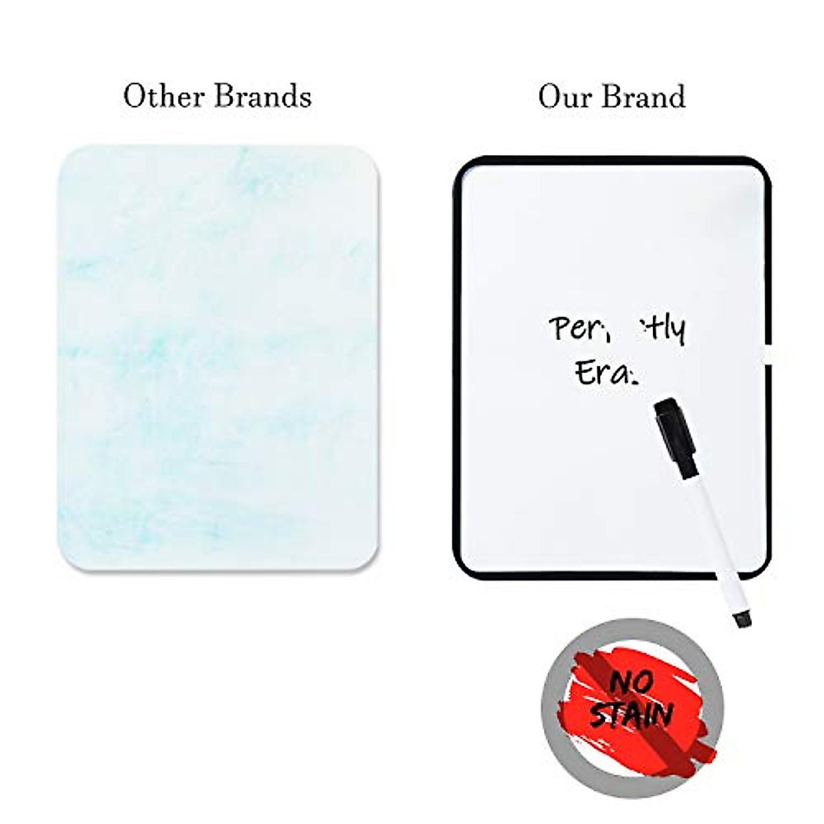 Magnetic Dry Erase White Board 6" x 8" with Magnetic Marker and Two Magnets, Whiteboard for School Home Office Locker Fridge Kitchen Educational (Blue)