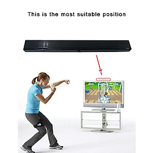 Tuboopy Wii Sensor Bar Wireless, Wiiu Infrared Ray Motion Sensor Bar for Wii/Wii U Console/PC (Black)