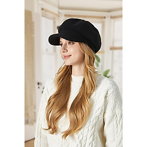 Sumolux Women Beret Cap Newsboy Hat French Wool Classic Autumn Spring Winter Hats