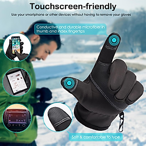 GORELOX Winter Warm Gloves,Touchscreen Cold Weather Driving Gloves Windproof Anti-Slip Sports Gloves for Cycling Running Skiing Hiking Climbing,Men ＆ Women