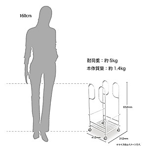 Azwil DBS01 Cardboard Stocker, White, Casters