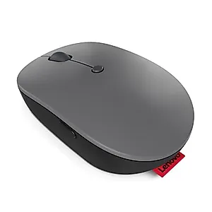 Lenovo Go USB-C Essential Wireless Mouse, 2.4 GHz Nano USB-C Receiver, Adjustable DPI, Rechargeable Battery, Ambidextrous, GY51C21210, Grey