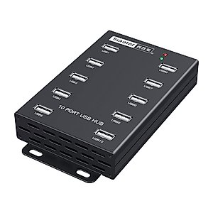 Sipolar-USB Hub- 10 Ports USB Data Hub-Industrial USB Powered Hub - USB 2.0 Hub for Mining, Bitcoin Miner