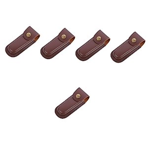 5pcs Leather Case Chef Covers Small Camping Cutter Cover Leather Small Waist Cutter Cover Foldable Cutter Cover Small Cover for Cutter Waist Belt Cutter Cover