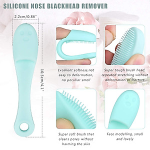 Yebeauty Silicone Facial Cleansing Brush Set of 15, 5pcs Face Scrubber, 5pcs Nose Blackhead Remover and 5pcs Double-Sided Exfoliating Lip Brush Lip Exfoliator Tool for Skincare