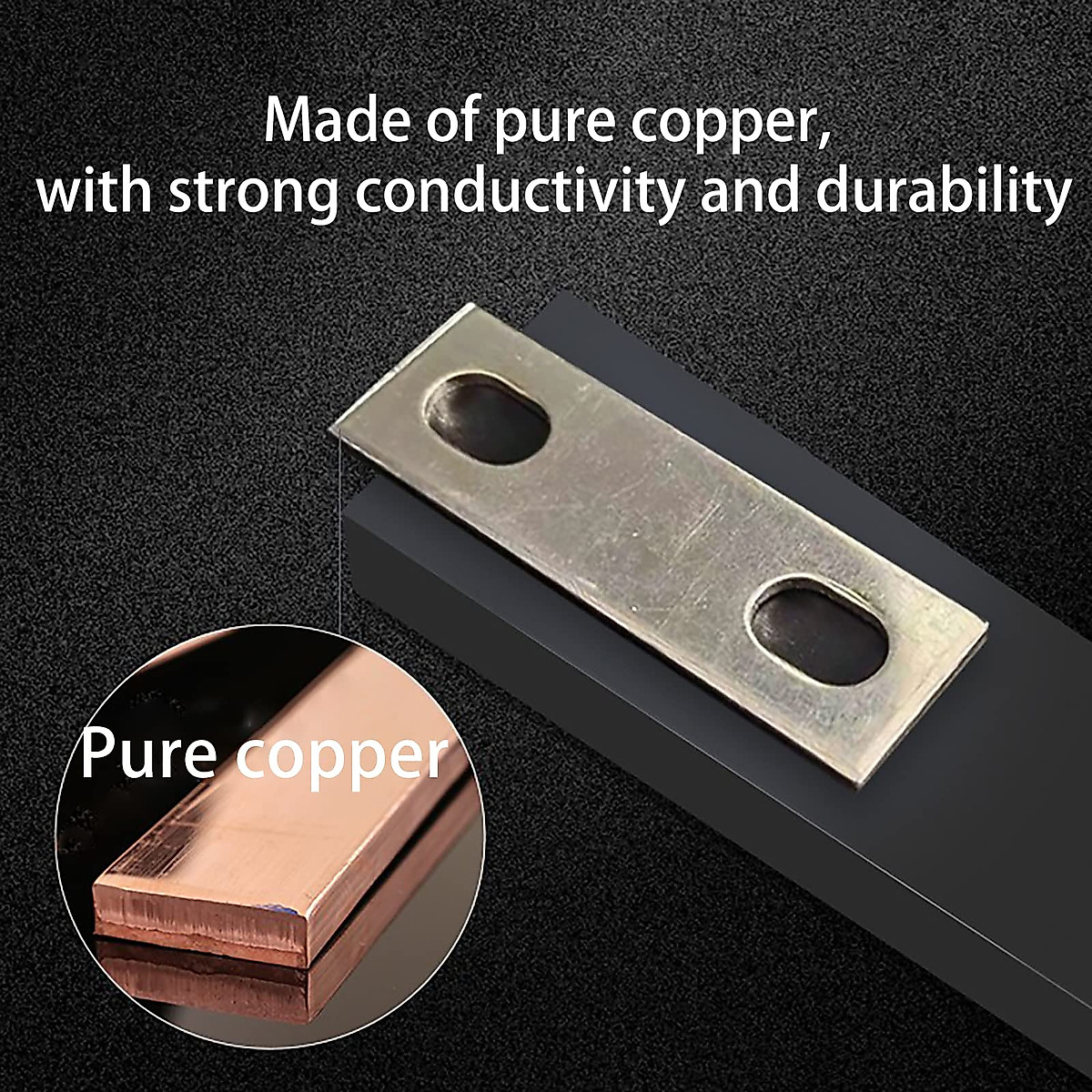 8PCS Lithium Battery Copper Connector, for 3.2V 240Ah 280Ah 304Ah LiFePO4 Cells DIY Lithium Battery Pack, Nickel Plating Process Bus bar Connector Hole Pitch 2.83inch…