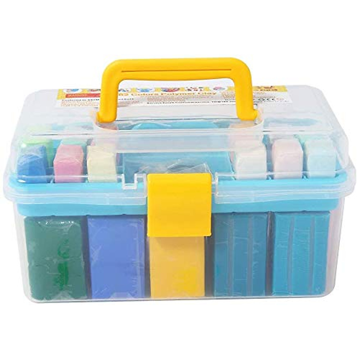 ifergoo Polymer Clay, Modeling Clay for Kids DIY Starter Kits, 62 Color Oven Baked Model Clay, Non-Toxic, Non-Sticky, with Sculpting Tools, Ideal Gift for Boys and Girls