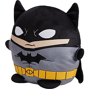 Mattel DC Cuutopia Batman Plush Toy, Super Hero Soft Rounded Pillow Doll, 10-inch Character Collectible