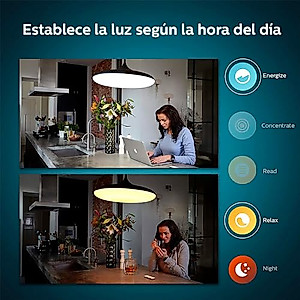 Philips Hue 2-Pack White A19 Dimmable Smart Bulb Starter Kit with Hub (Voice Compatible with Amazon Alexa, Apple Homekit and Google Home), 9.5W