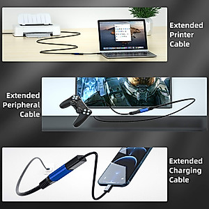 Weetcoocm USB 3.0 Extension Cable 20ft, Durable Braided USB 3.0 Extension Cable - A-Male to A-Female for USB Flash Drive, Card Reader, Hard Drive, Keyboard,Mouse,PlayStation, Xbox, Printer, Camera