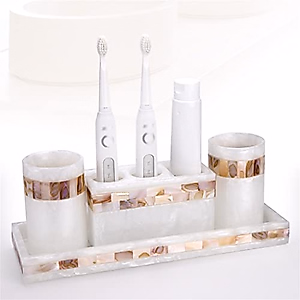 CZDYUF Resin Toilet Mouth Cup Kit Bathroom Electric Toothbrush Set Bathroom Set