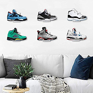 X-FLOAT Clear Floating Sneaker Shelves (Wall Mounted) for Displaying Shoes (Set of 6)