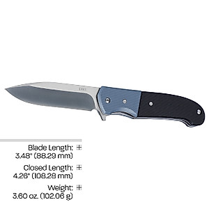 Columbia River Knife & Tool Ignitor EDC Folding Pocket Knife: Assisted Opening Everyday Carry, Plain Edge, Liner Lock with G10 Handle 6880