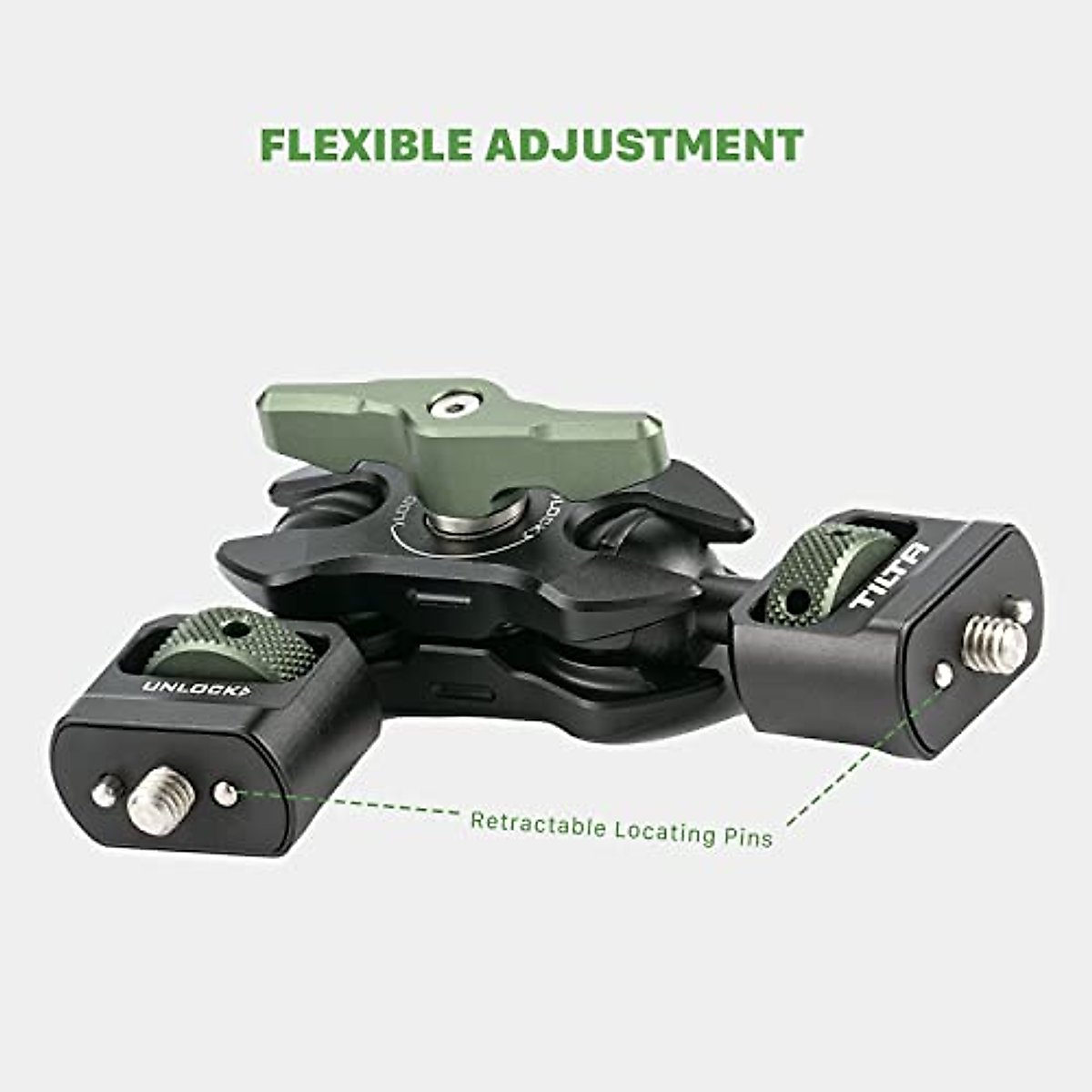 Tilta Mini Articulating Arm | Mount Camera Accessories with 1/4"-20 to 1/4"-20 (with Locating Pins) Connectors (Others Available Separately) | TA-MAA