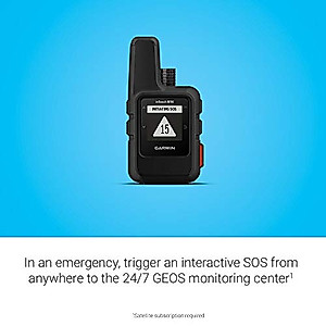 Garmin inReach Mini, Lightweight and Compact Handheld Satellite Communicator, Black (Renewed)